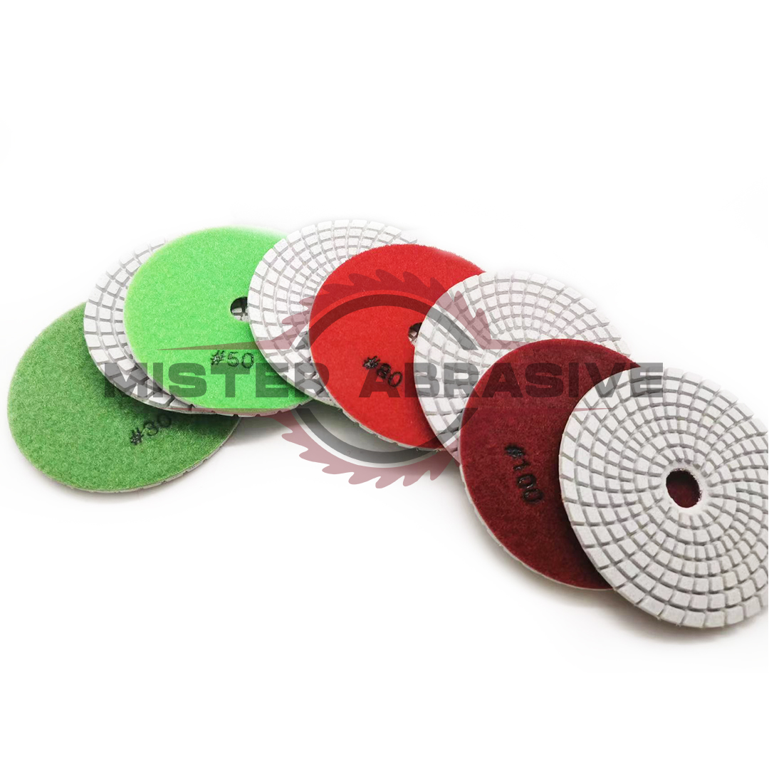 Jual 4” Diamond Polishing Pad Poles Marmer Granit Batu Amplas Lantai ...