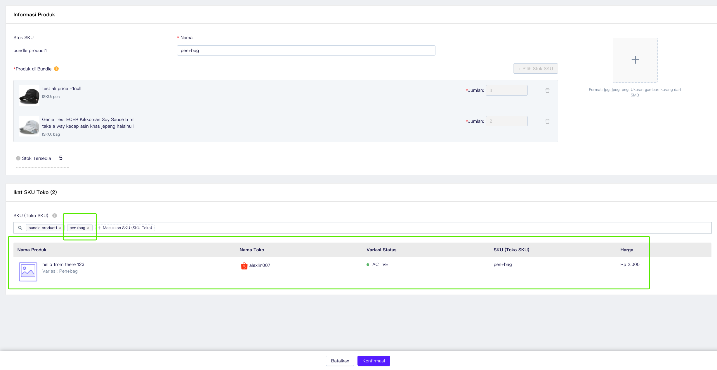 Bagaimana cara menambahkan Stok SKU yang di Bundle? - Ginee