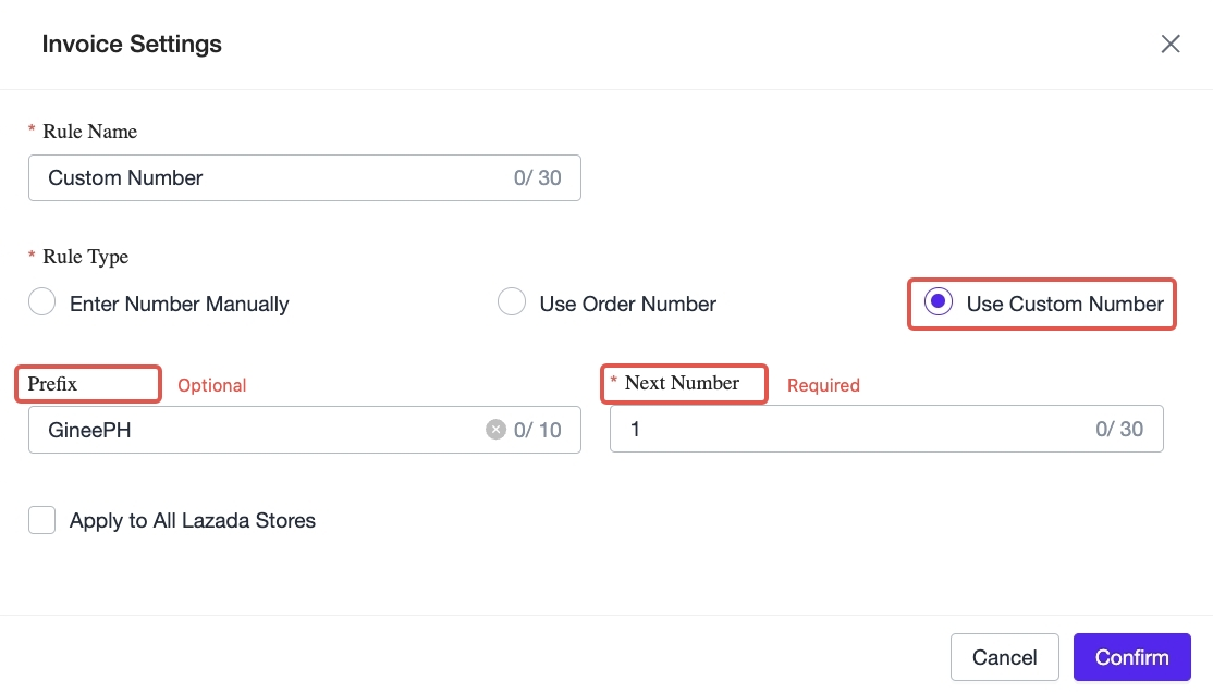 How to Set Invoice Numbers Automatically for Lazada Orders? - Ginee