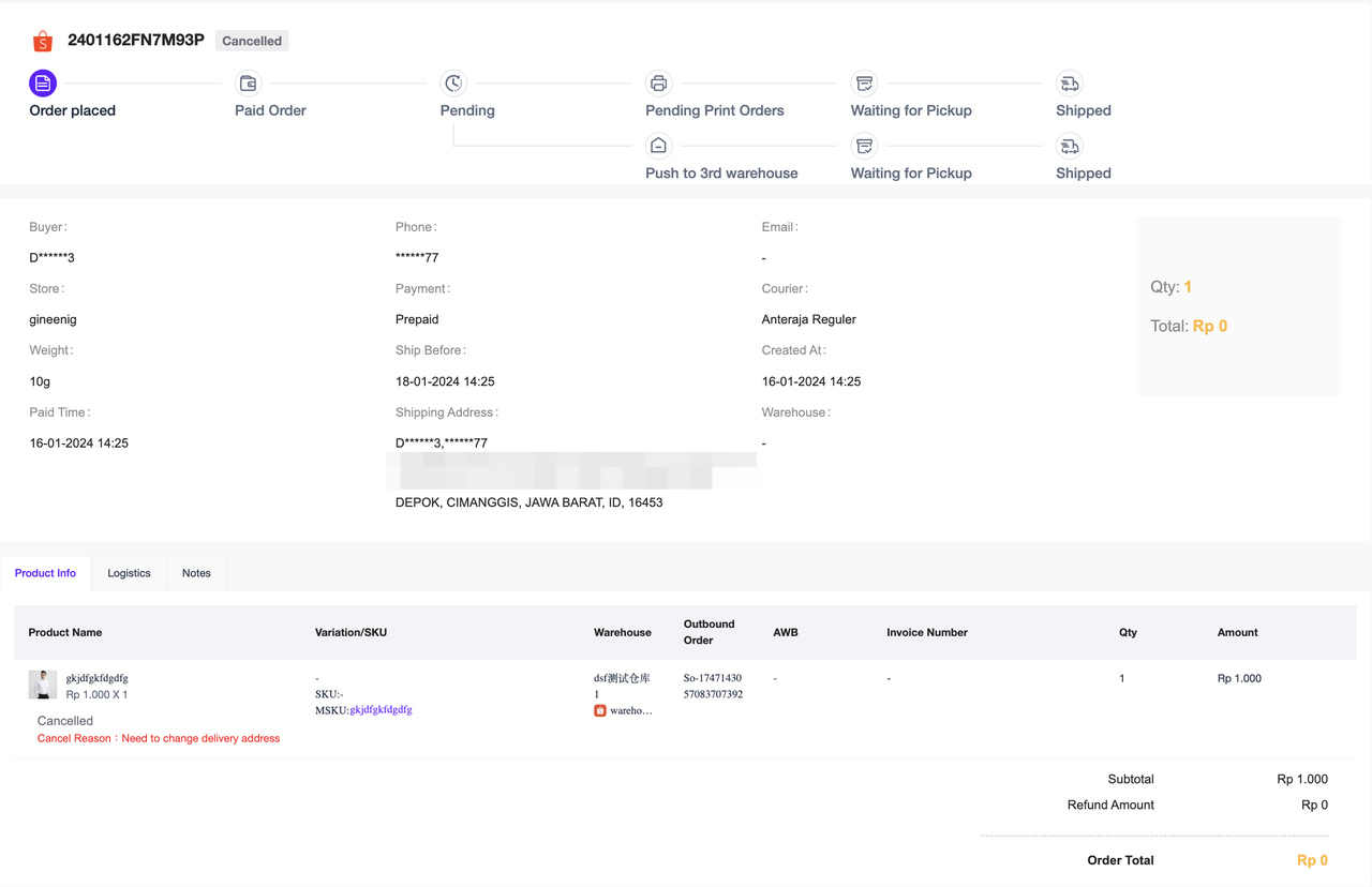 How Can I View Order Information for a Specific Order? - Ginee