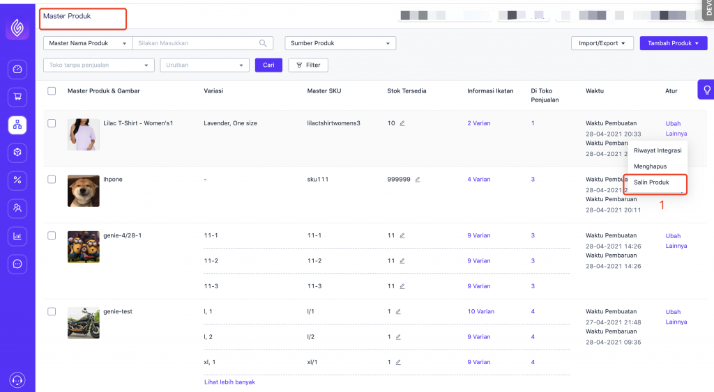 How To Copy Master Product To Various Marketplaces Ginee