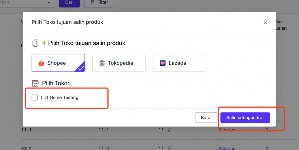 How To Copy Master Product To Various Marketplaces Ginee