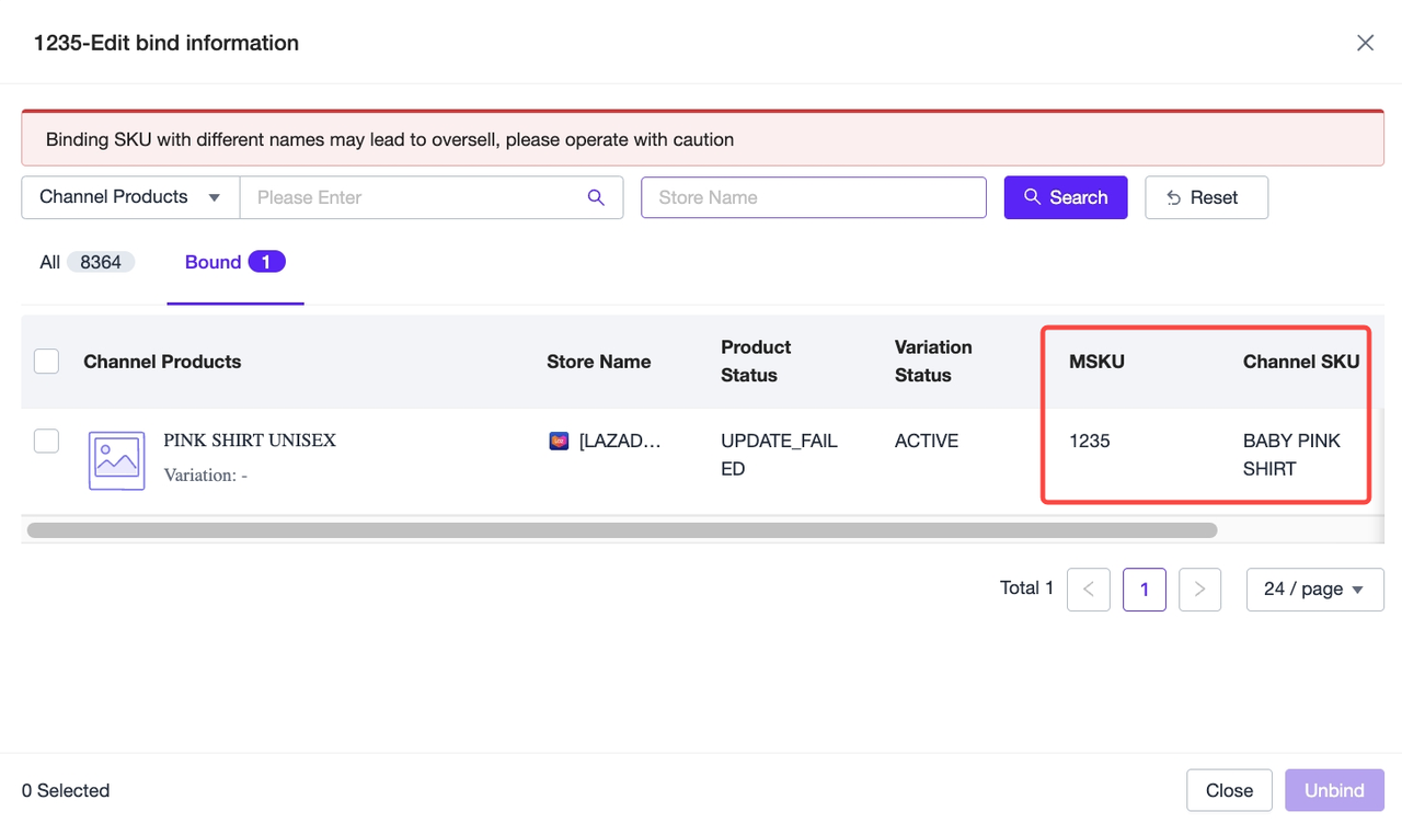 How to Bind Products With Different Channel SKUs to Master Products ...