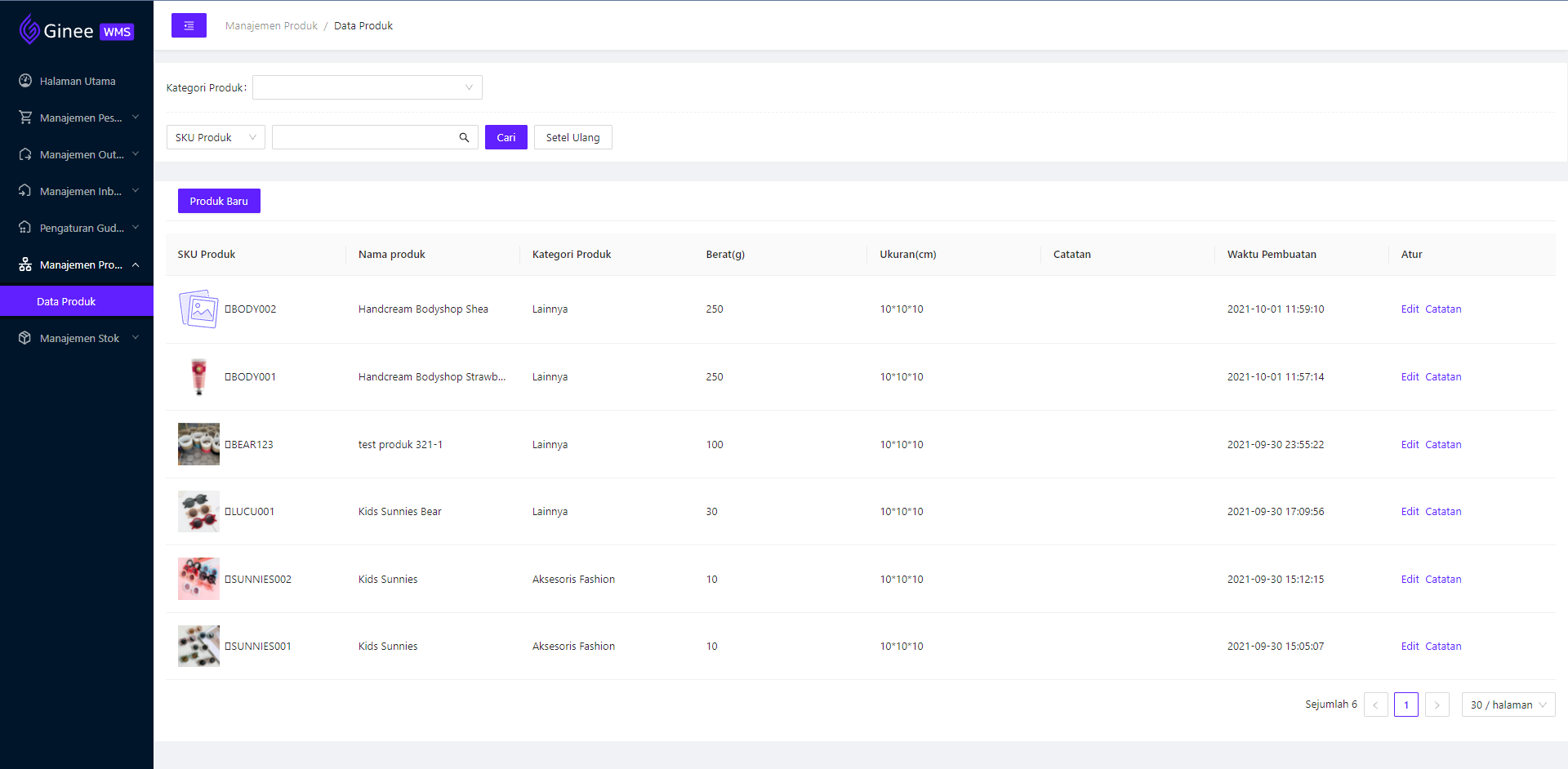 Panduan Manual Ginee WMS - Ginee