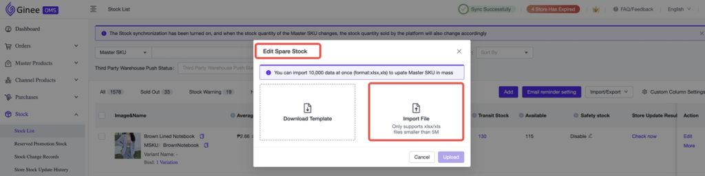 How to Set Up Spare Stocks? (Single and Bulk Update) - Ginee