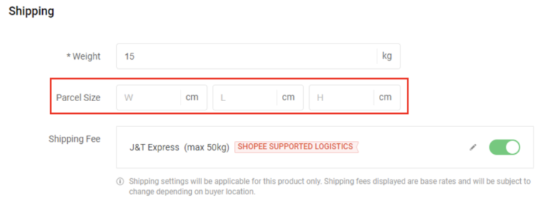 Shopee Parcel Measurement Update Complete Guideline - Ginee