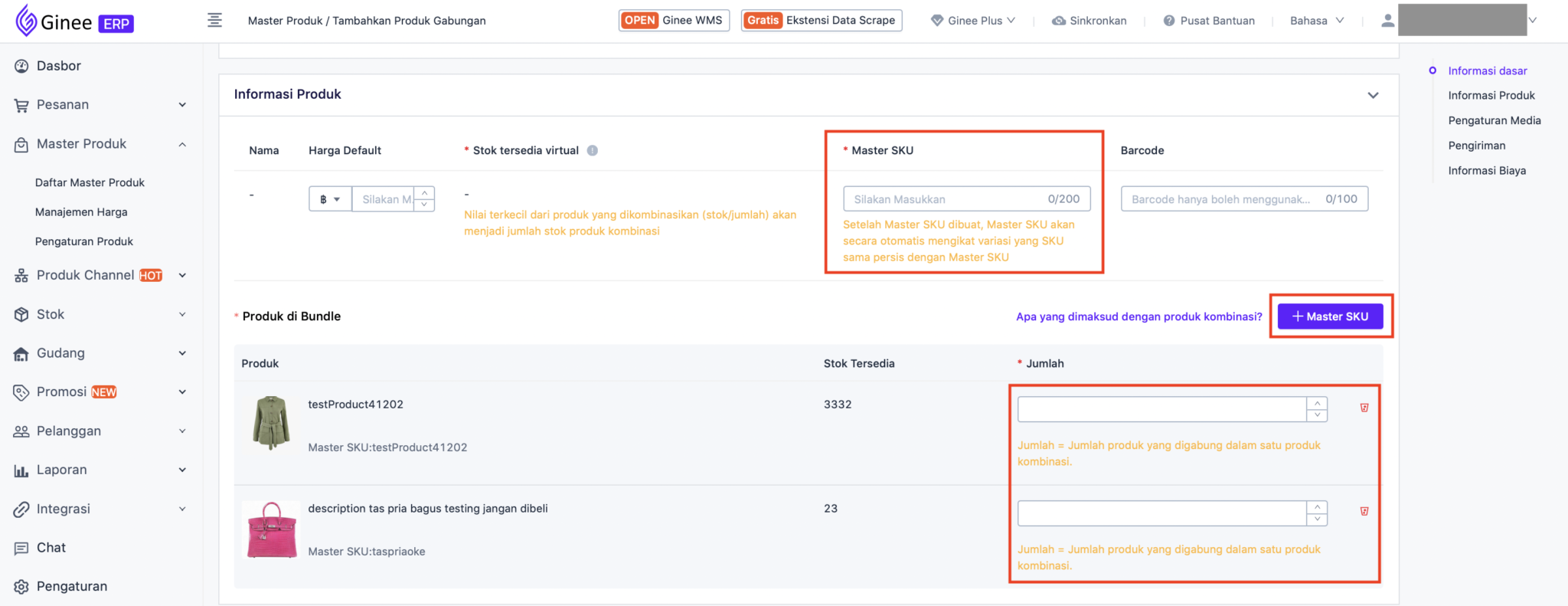 Bundle Master Produk - Ginee