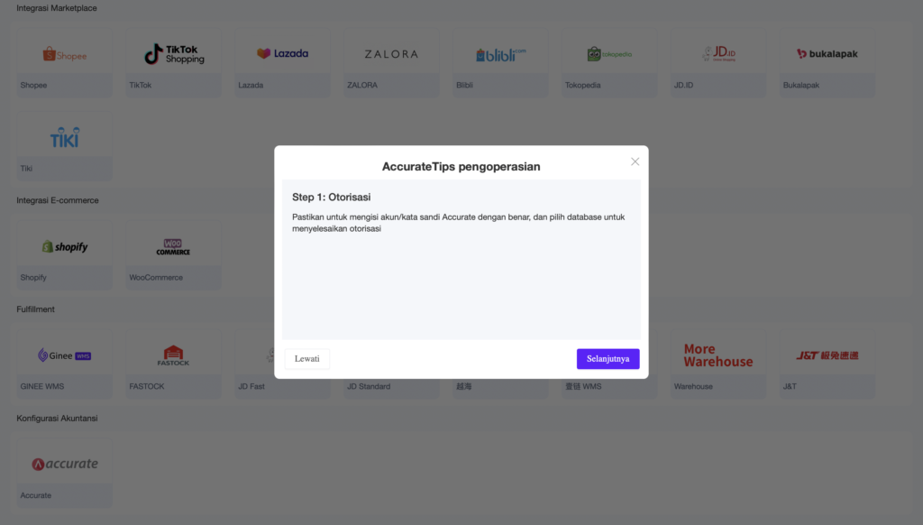 Accounting System Integration - Accurate Online - Ginee