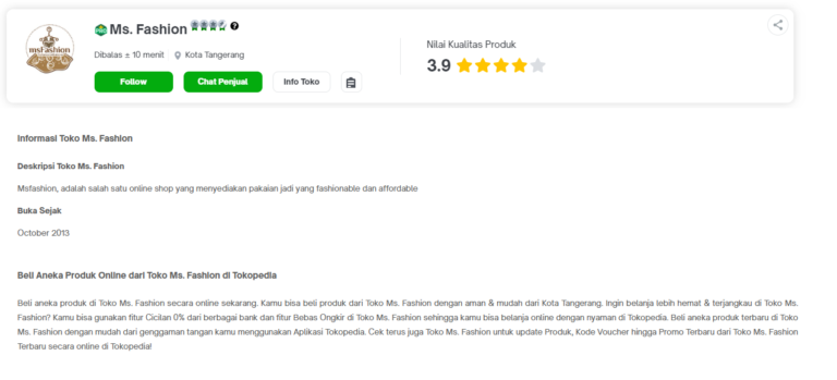 6 Contoh Deskripsi Toko Online Fashion yang Menjual - Ginee