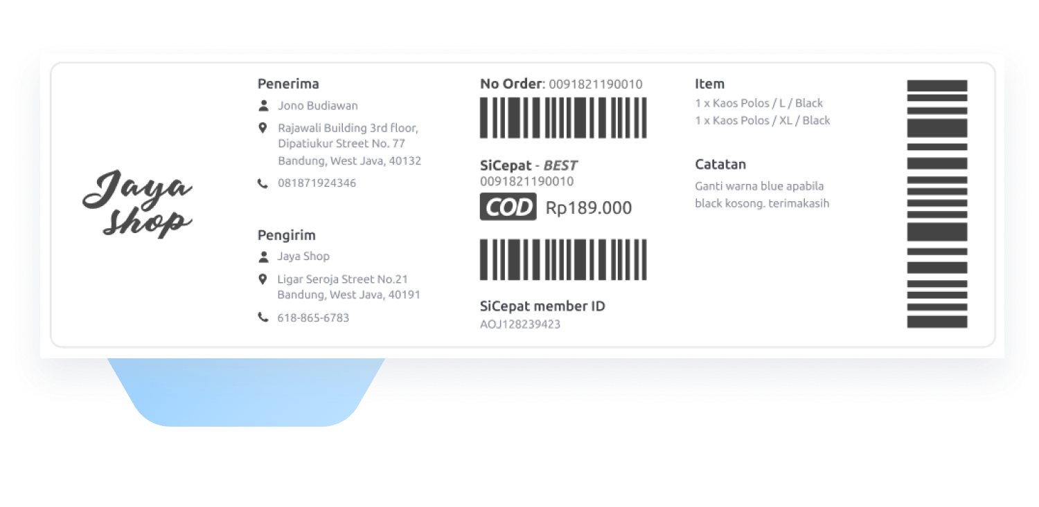 Contoh Resi Lazada, Cara Cek, dan Lihat Pesanan Pembeli - Ginee