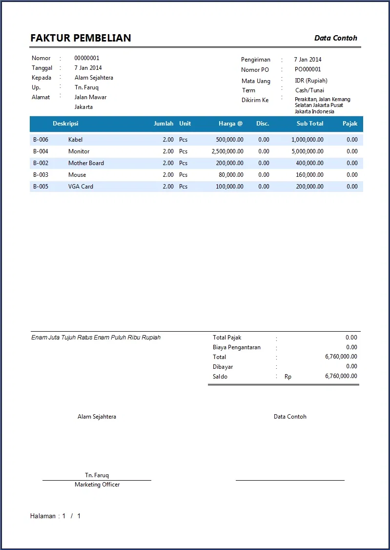 Apa Itu Faktur, Jenis, Contoh, dan Faktur dalam Usaha - Ginee