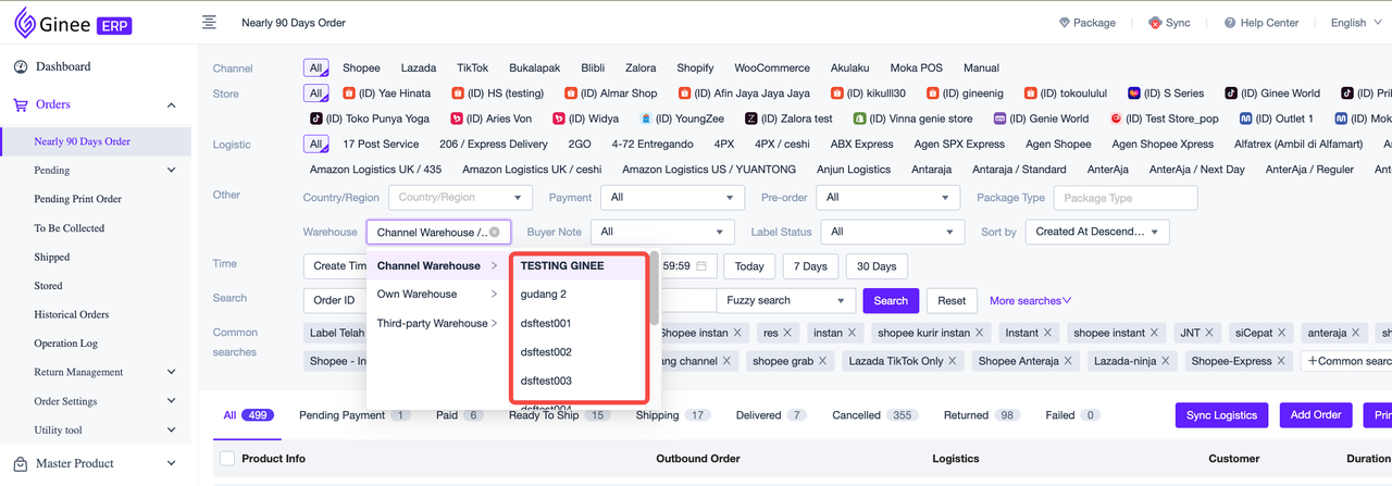 Lazada Multiwarehouse Management - Ginee