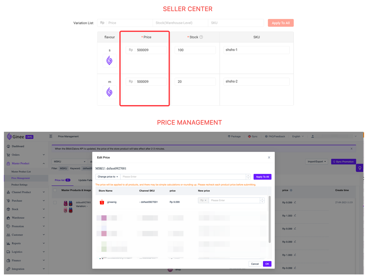 Shopee Multiwarehouse Management - Ginee