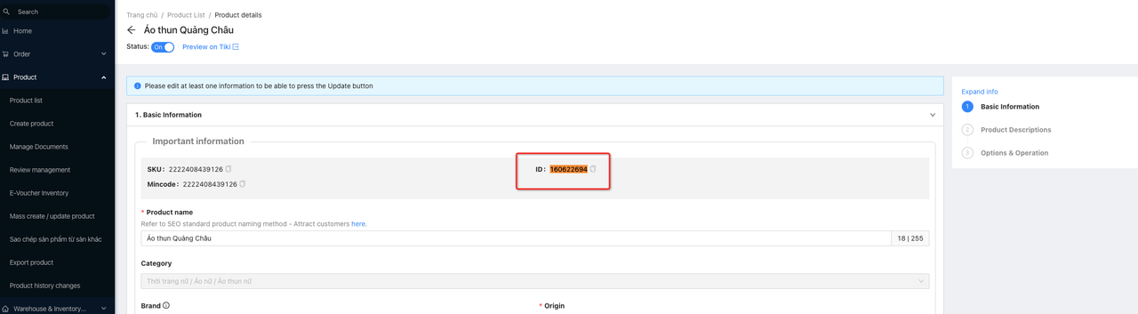 How to Synchronize Store's Product Information ? - Ginee