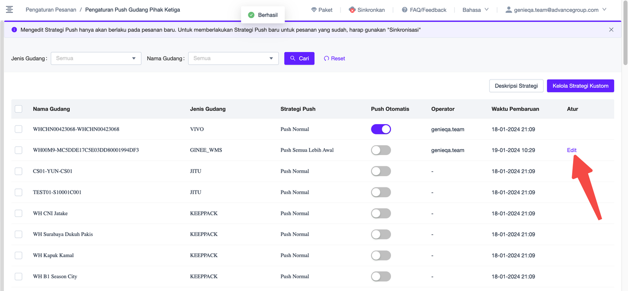Sinkronisasi WMS & OMS - Ginee