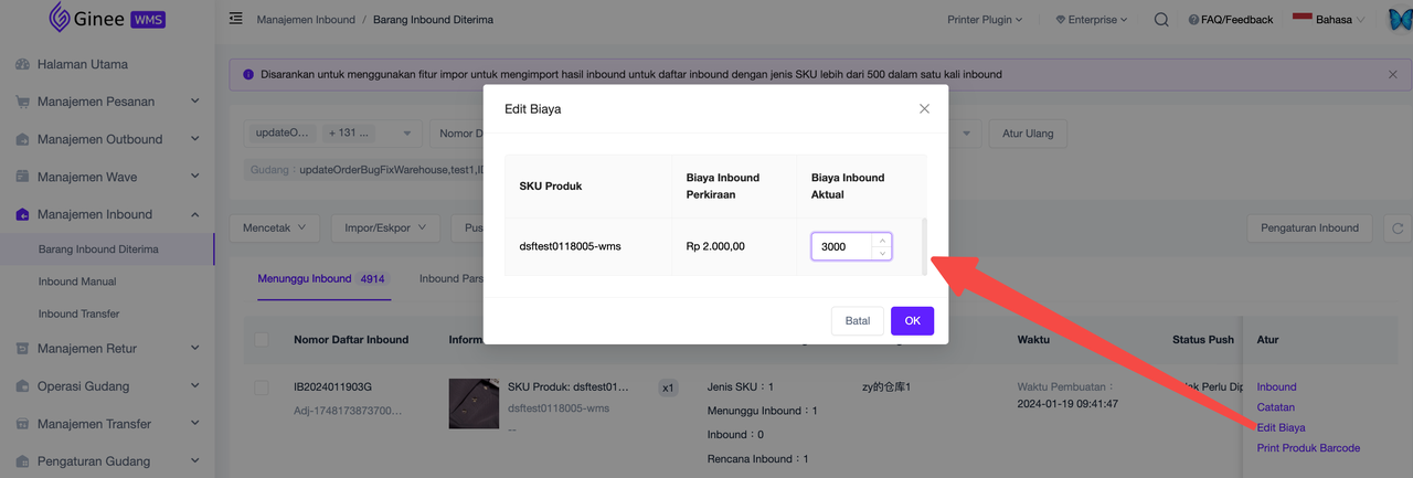 Sinkronisasi WMS & OMS - Ginee