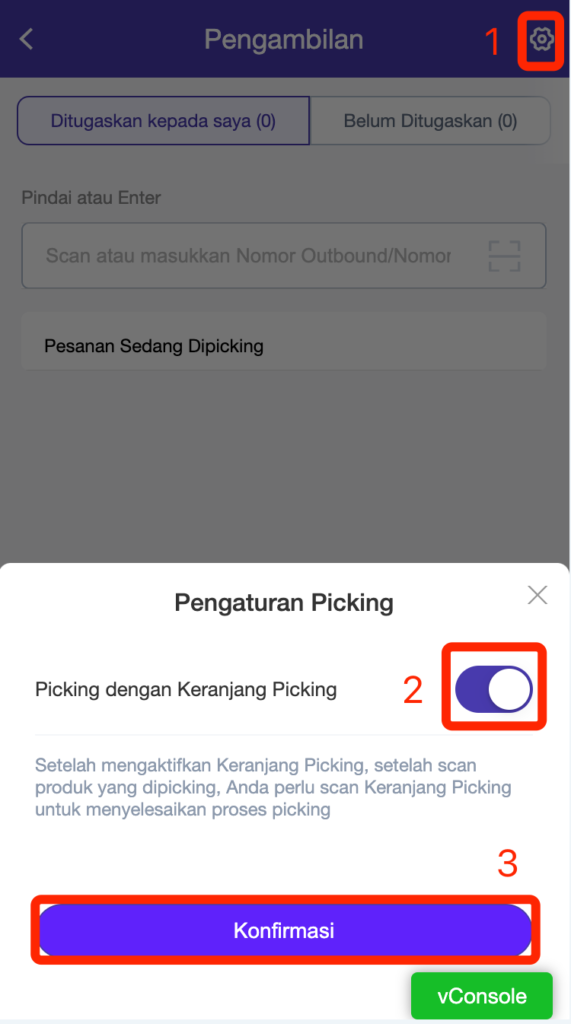 Manajemen Keranjang Picking untuk Ginee WMS dan PDA - Ginee