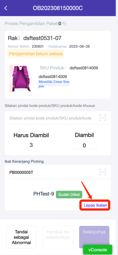 Manajemen Keranjang Picking untuk Ginee WMS dan PDA - Ginee