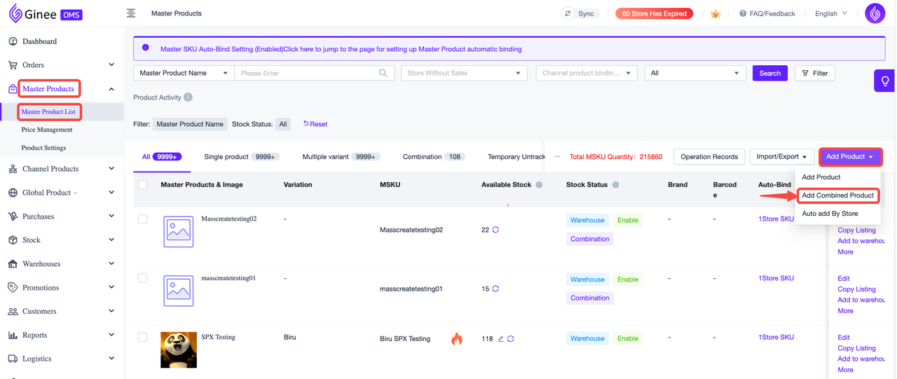 How to Create Combined Products in Ginee OMS? (Single and Bulk) - Ginee