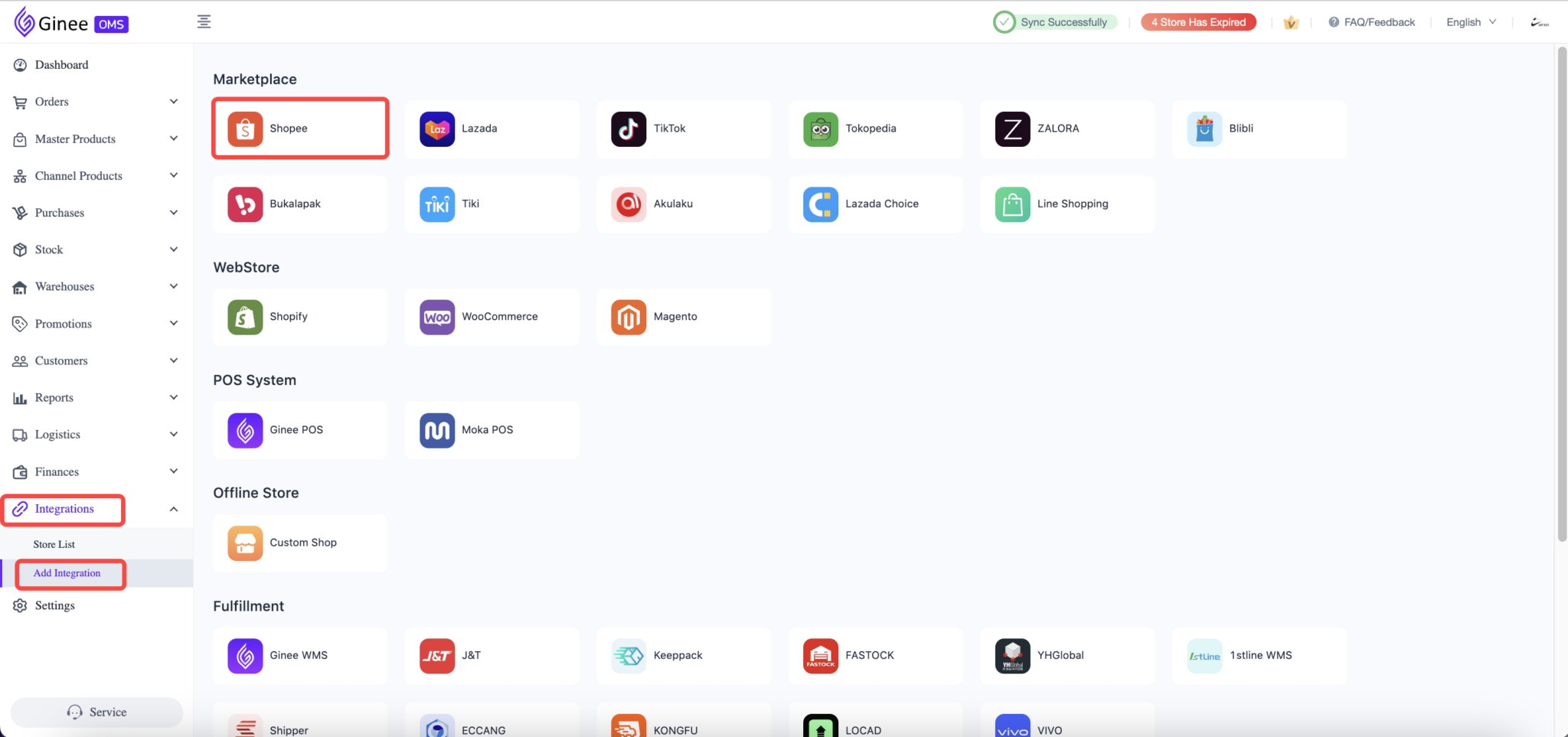 How to Integrate Shopee Stores Into Ginee OMS? - Ginee